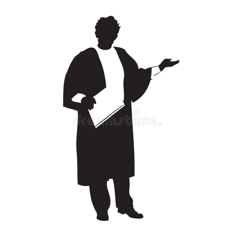 Lawyer silhouette stock vector. Illustration of paper - 294556555