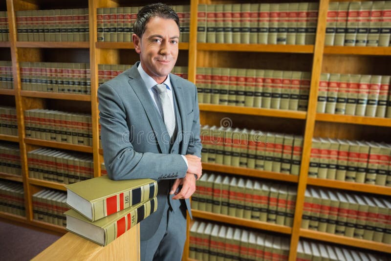 Lawyer Picking Book in the Law Library Stock Image - Image of textbook ...