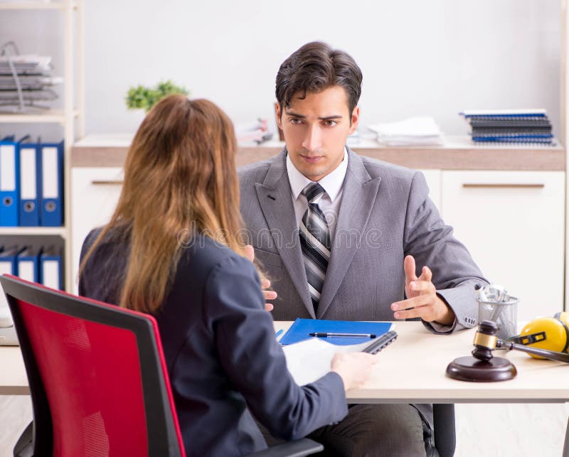 The Lawyer Talking To Client in Office Stock Photo - Image of expert ...