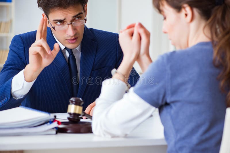 The Lawyer Talking To Client in Office Stock Image - Image of decision ...