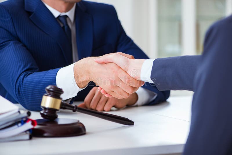 The Lawyer Talking To His Client in Office Stock Image - Image of ...