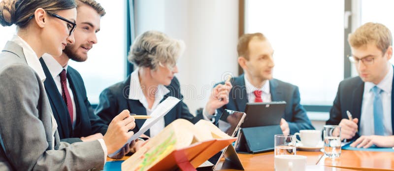Lawyer Teams Negotiating an Agreement Stock Photo - Image of corporate ...