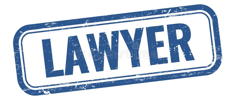 LAWYER Text on Blue Grungy Vintage Stamp Stock Illustration ...
