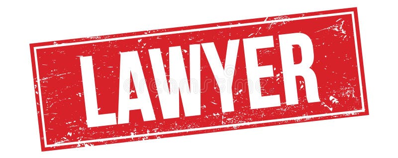 LAWYER Text on Red Grungy Rectangle Stamp Stock Illustration ...