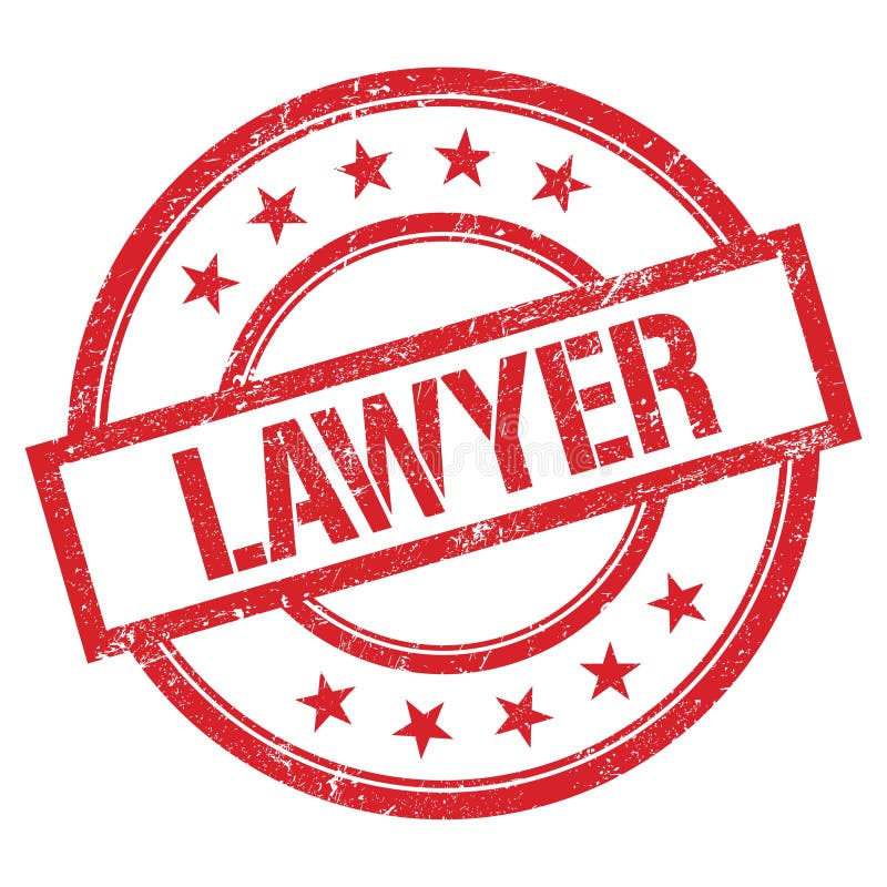LAWYER Text Written on Red Vintage Stamp Stock Illustration ...
