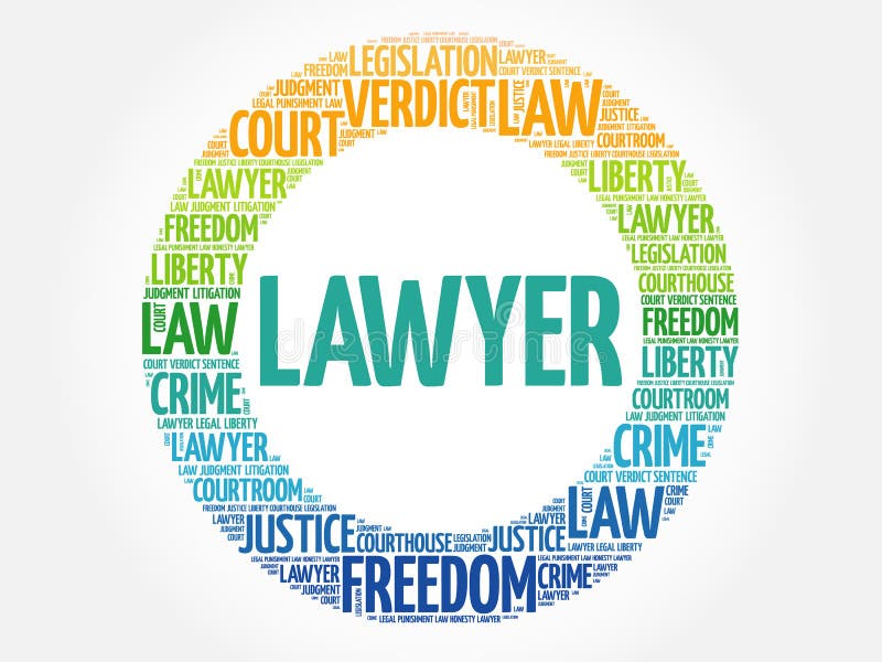 Lawyer word cloud stock vector. Illustration of court - 164711989
