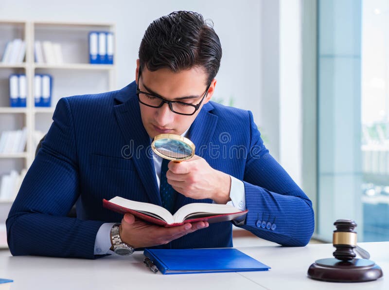 Lawyer Working in His Office Stock Photo - Image of guilt, arbitrate ...