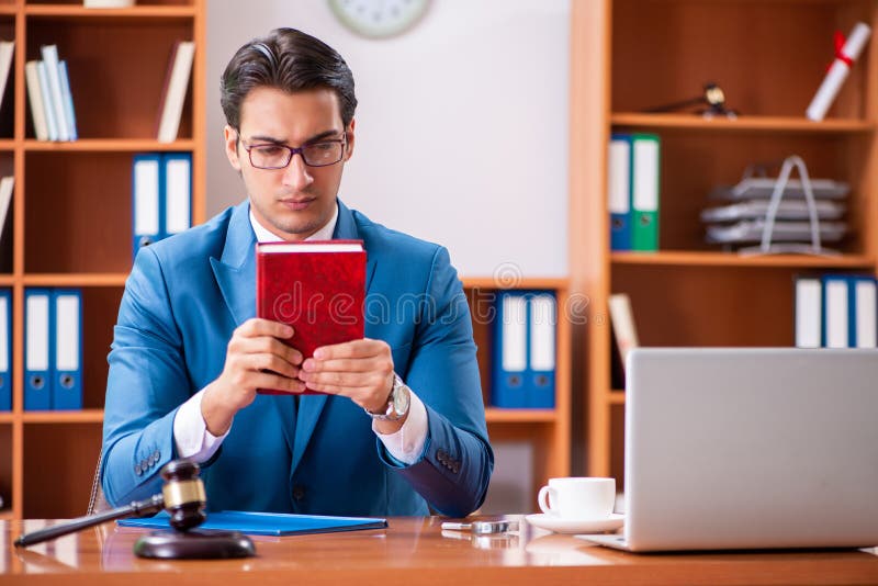 The Lawyer Working in the Office Stock Image - Image of code, counsel ...