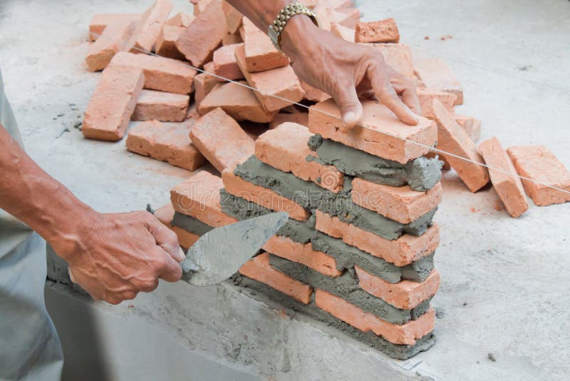 Hands of Worker Making Bricks Stock Image - Image of making, worker ...