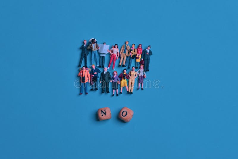 Lay Flat Top View of Miniature - Not Social Distancing, No Physical ...