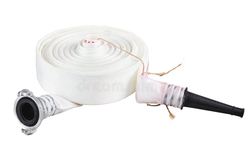 Fire Hose Cradle, Lay Flat Fire Hose, Safety Equipments Stock Photo ...