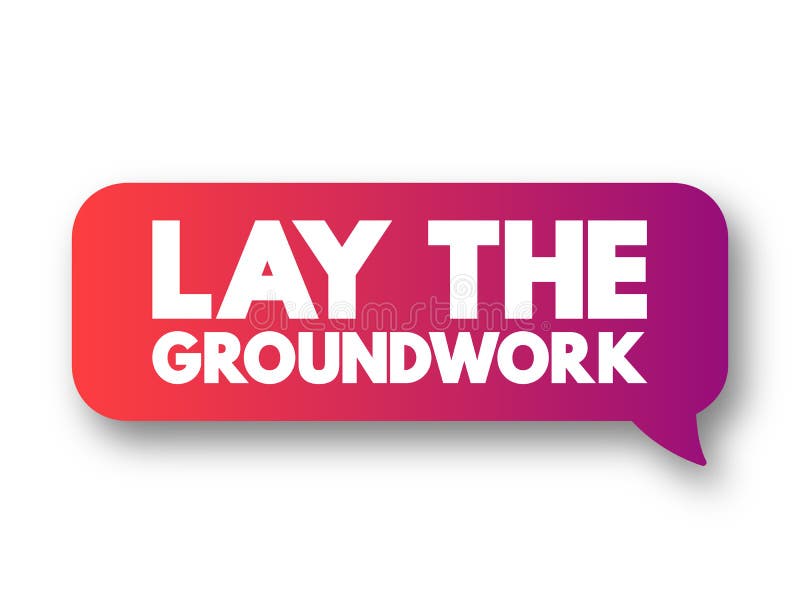 Lay the Groundwork Text Message Bubble, Concept Background Stock ...