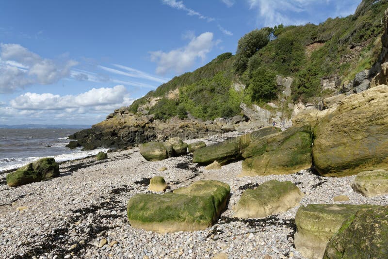 Layde Bay stock photo. Image of british, geology, beach - 235544940