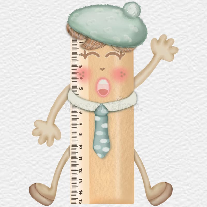 Brown Measuring Ruler,Cartoon Wood Style Hand Drawn, Measuring Tool ...
