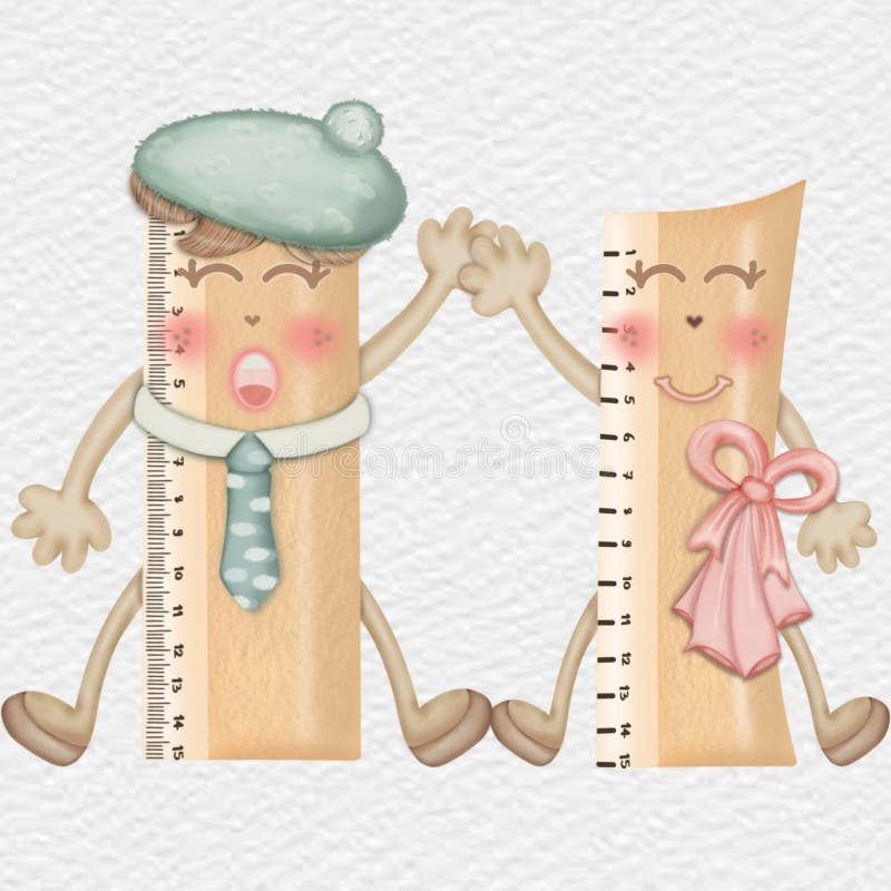 Brown Measuring Ruler,Cartoon Wood Style Hand Drawn, Measuring Tool ...