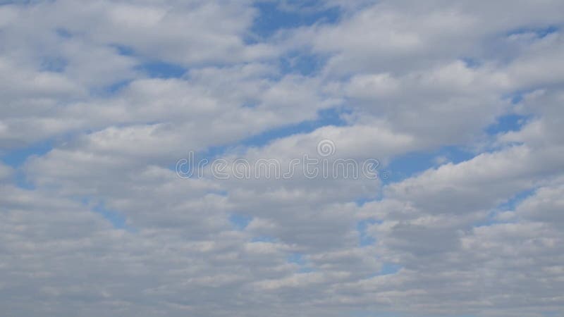 Layer of Altocumulus Stratiformis Clouds Moving Across Sky in Fast ...