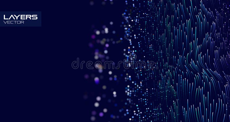 Layer Big Data Binary Flux. Bigdata Flow Abstract Vector Technology ...