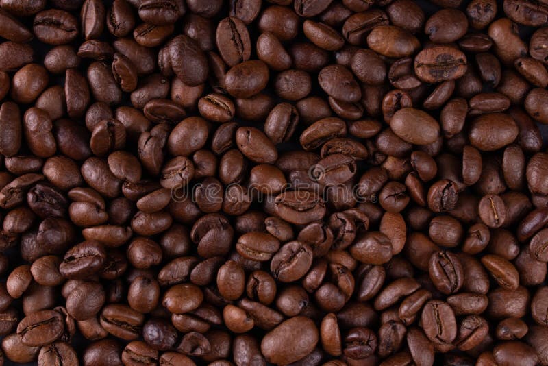 A Layer of Black Roasted Coffee Stock Photo - Image of layer, brown ...
