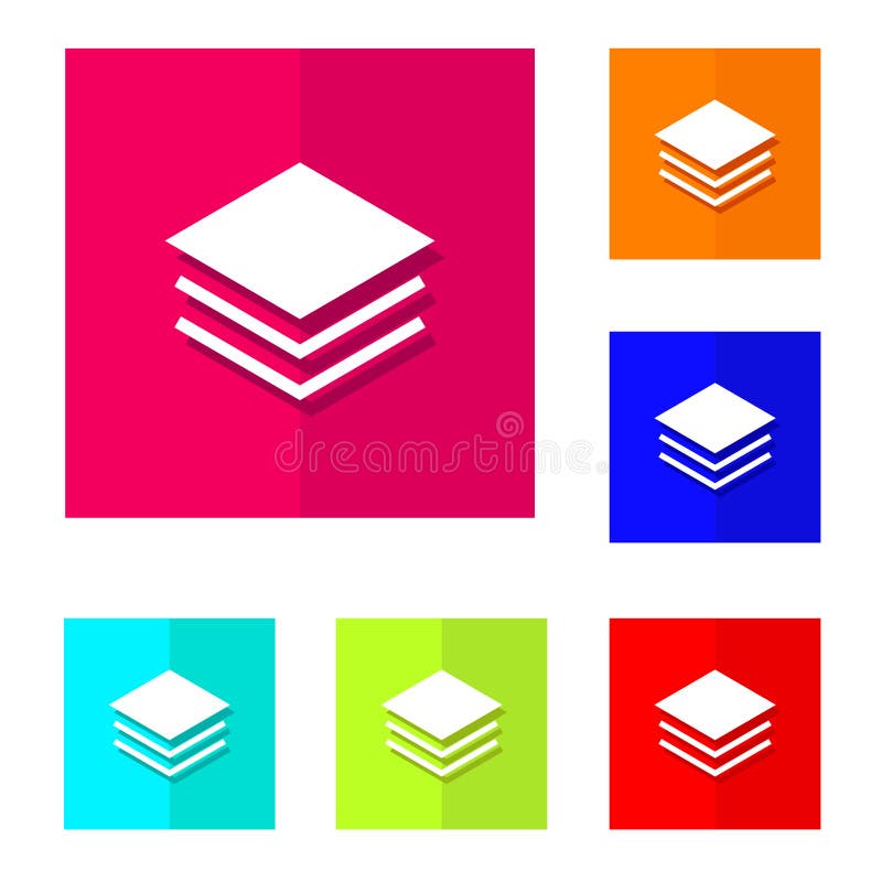 Layer button stock vector. Illustration of flat, icon - 122532580