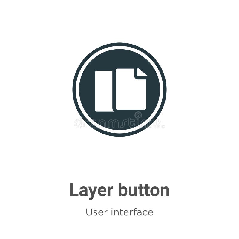 Layer Button Icon Vector Sign and Symbol Isolated on White Background ...