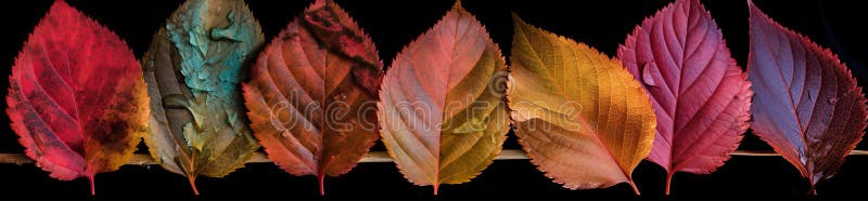 A Layer of Colorful Leaves Arranged in Different Colors. Generative AI ...