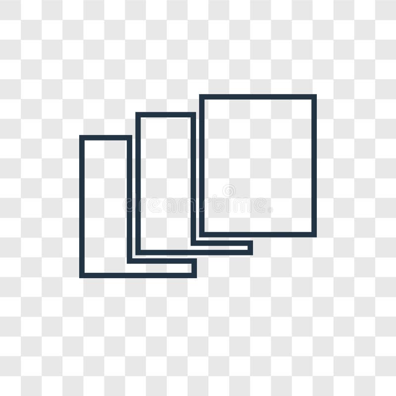 Layer Concept Vector Linear Icon Isolated on Transparent Background ...