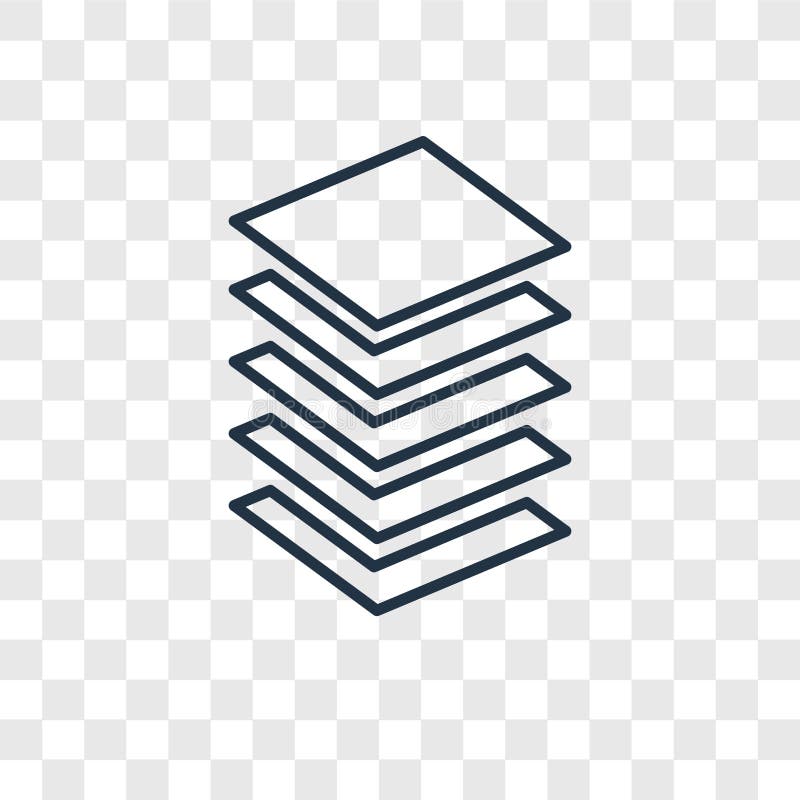 Layer Concept Vector Linear Icon Isolated on Transparent Background ... Layer Concept Vector Linear Icon Isolated on Transparent Background ...
