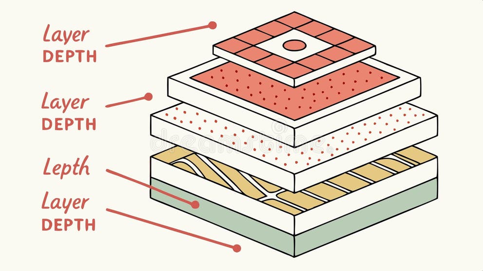 Layer Depth Illustration, Infographic and Technical Diagram Vector ...