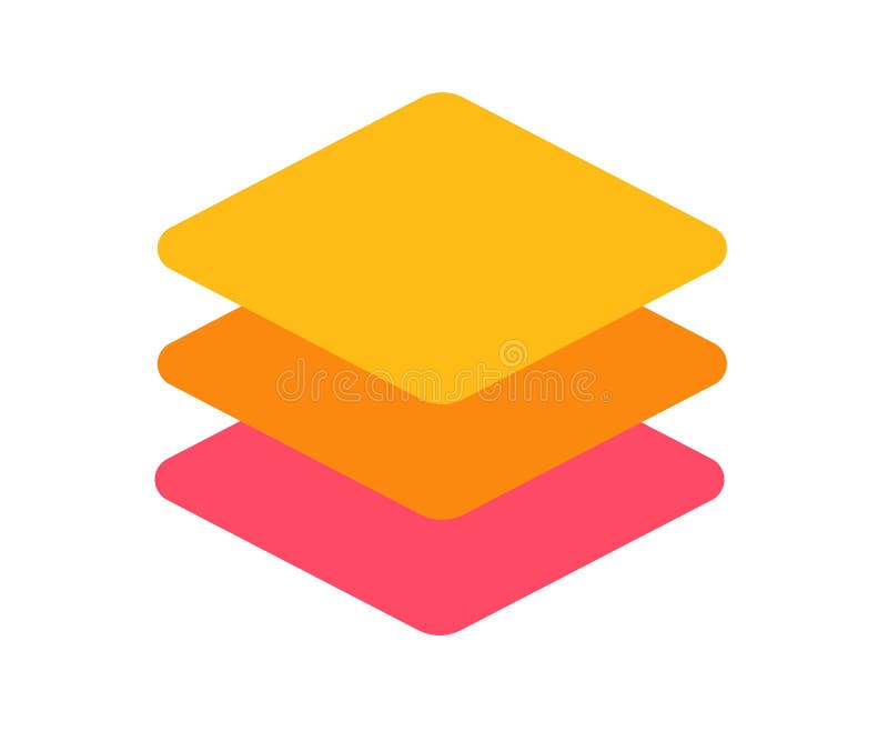 Layer Design Arrange Single Isolated Icon with Flat Style Stock Vector ...