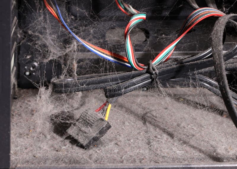 A Layer of Dust and Dirt on the Insulation of the Power Cables Stock ...