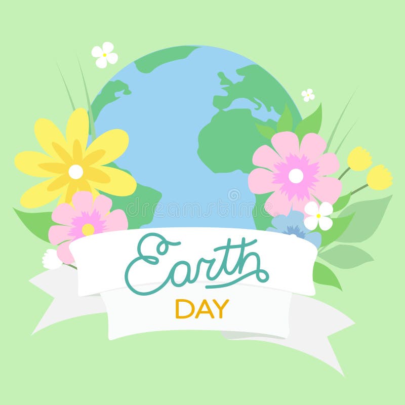 A Layer of Earth with Flowers Around Stock Vector - Illustration of ...