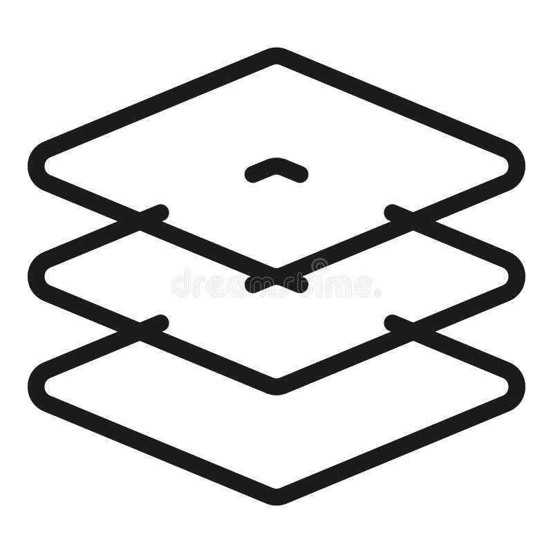 Layer Edit Icon Outline Vector. Tool Data Stock Vector - Illustration ...