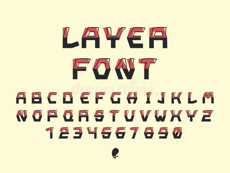 Layer Font. Vector Alphabet Stock Vector - Illustration of trendy ...