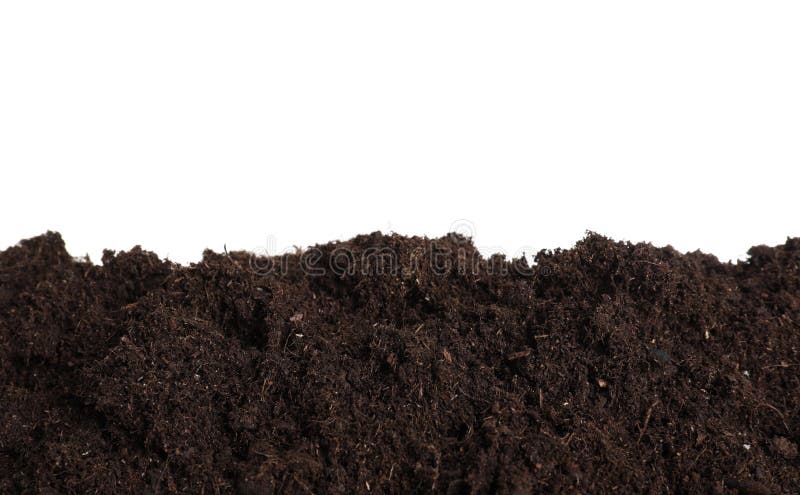 Layer of Fresh Soil Isolated on White Stock Photo - Image of layer ...