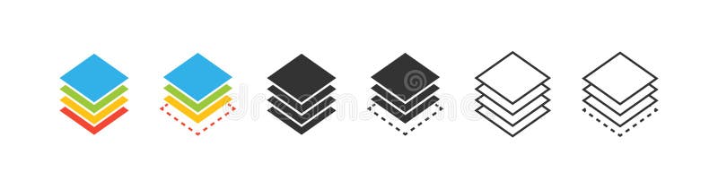 Layer Icon. Colored Pattern Level Symbol. Sign Platform Vector Flat ...
