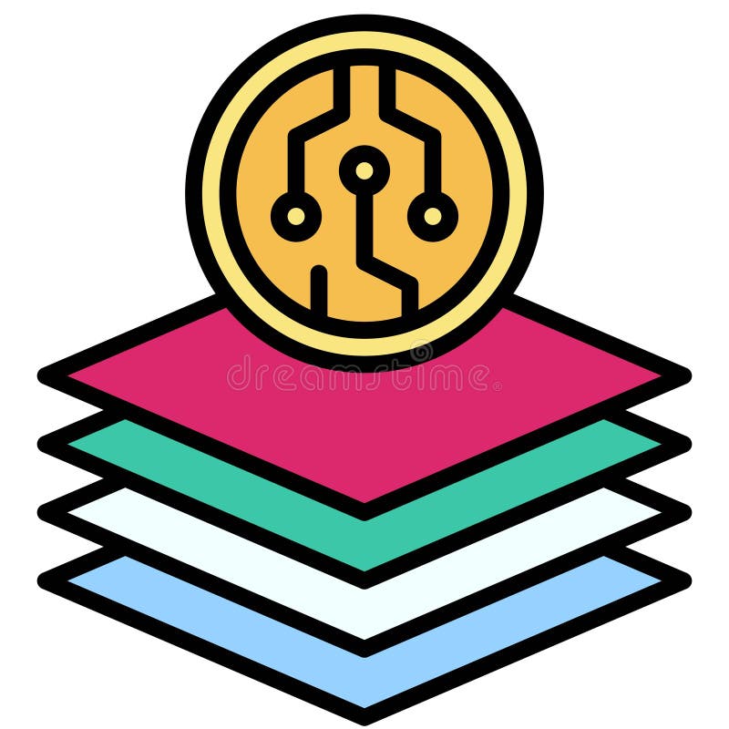 Layer Icon, DeFi Related Vector Illustration Stock Vector ...