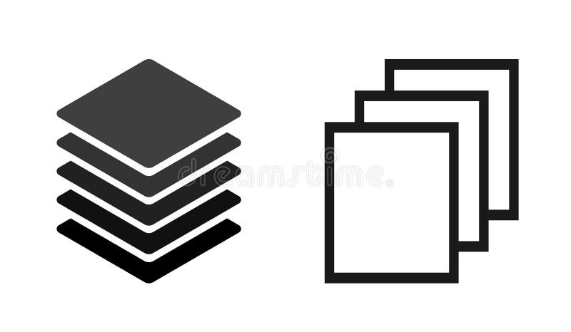 Layer Icon Set. Layer Sign Symbol Vector Illustration Stock Vector ...