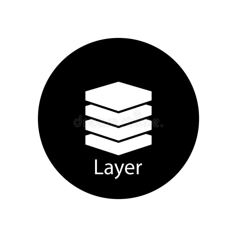 Layer Icon Vector Logo. Stack Paper Symbol Flat Line Technology Stock ...