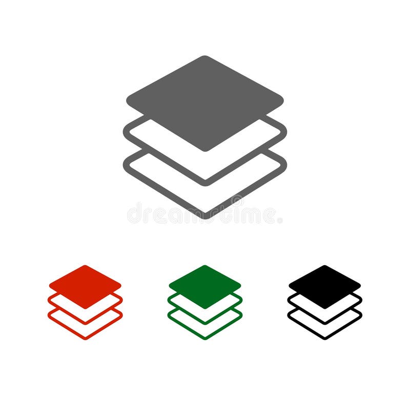 Layer Icon Vector Logo. Stack Paper Symbol Stock Vector - Illustration ...
