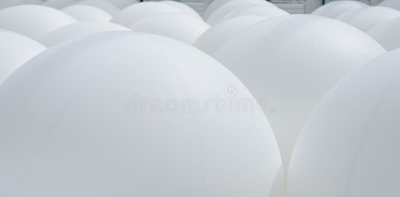 Layer of Many Big White Balls during a Ceremony and Celebrations Use ...