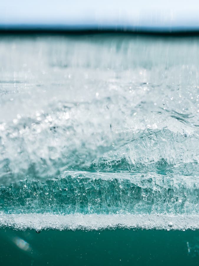 Layer of Melting Ice on Surface of Lake in Springtime Stock Image ...