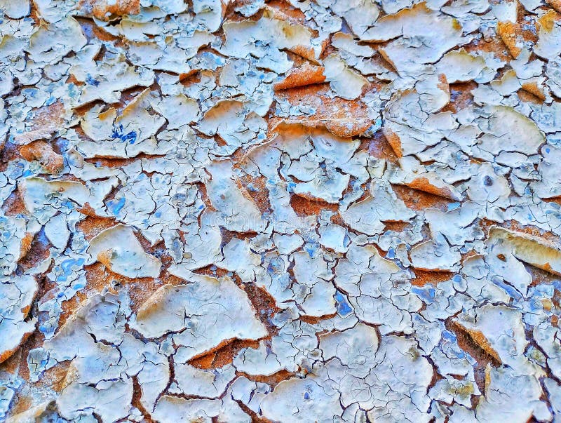 A Layer of Mud Mixed with Black Dye that Cracks on a Concrete Floor ...