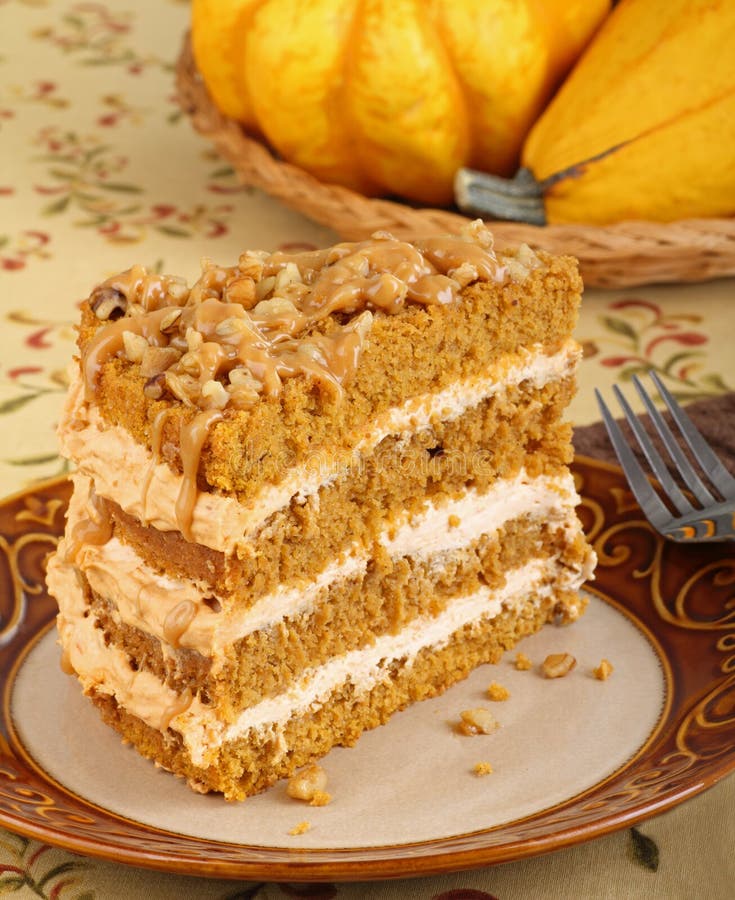 Layer Pumpkin Cake stock photo. Image of fall, caramel - 26606688