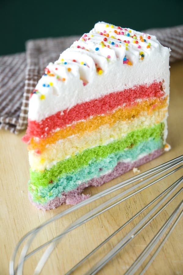 Layer of rainbow cake stock photo. Image of food, happy - 32793936