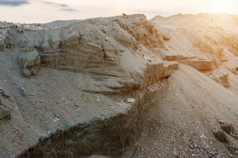 Layer of sand at the beach stock image. Image of earth - 282652457