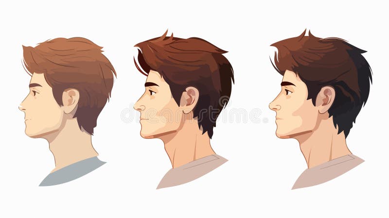 3-Layer Side Profile Human Image Stock Vector - Illustration of artwork ...