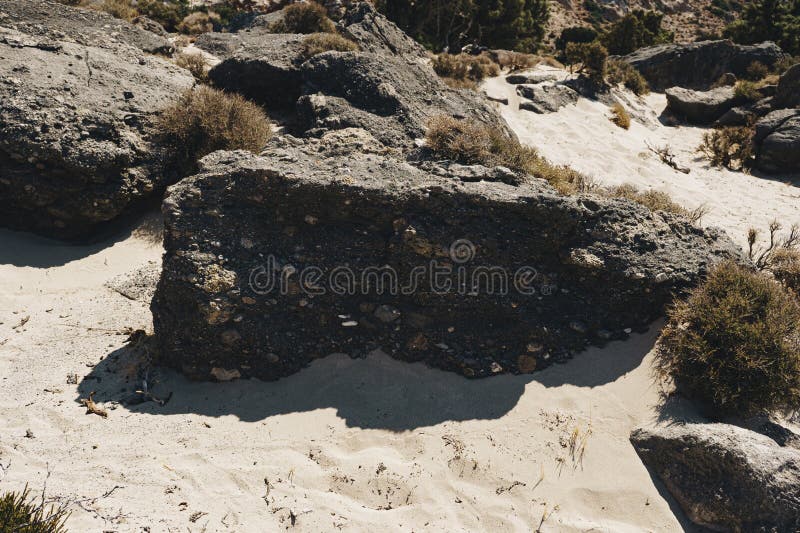 Layer of Small Stones Inside the Sedimentary Rock that is Conglomerate ...