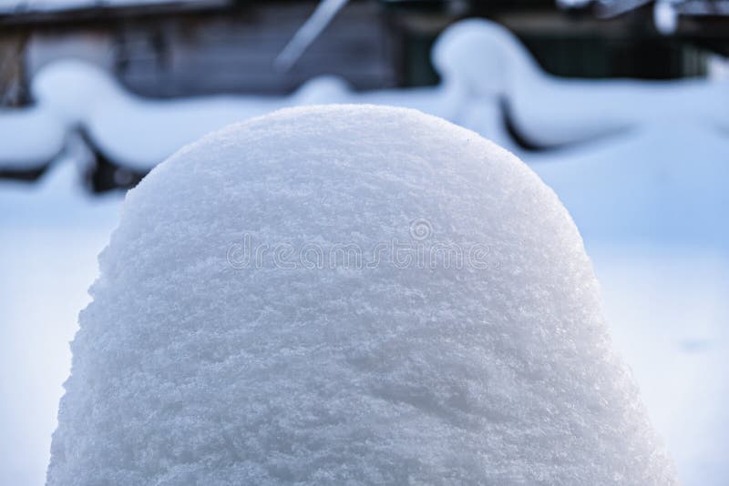 A Layer of Snow on Surface. Snowy Winter. Stock Photo - Image of house ...