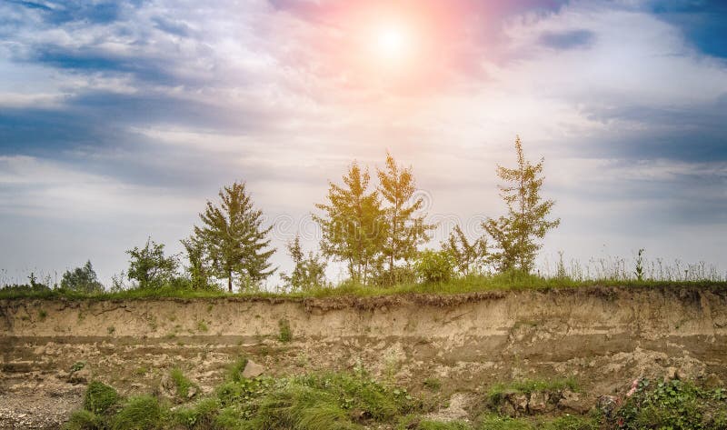 Layer of soil stock image. Image of cracked, rough, earth - 119834747