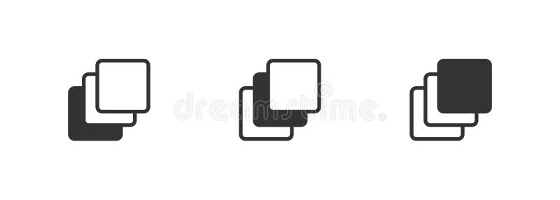 Layer Stack Icon. Set Line and Flat Elements, Web Button Stock Vector ...